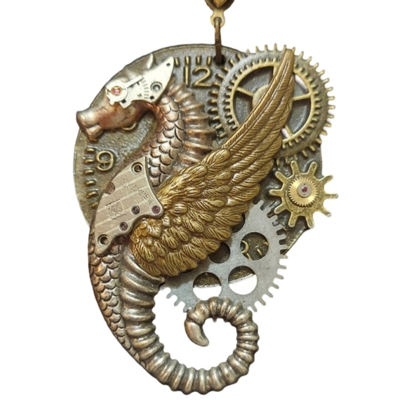 Handmade | Jewelry | Handmade Winged Dragon With Vintage Kamhen Watch ...